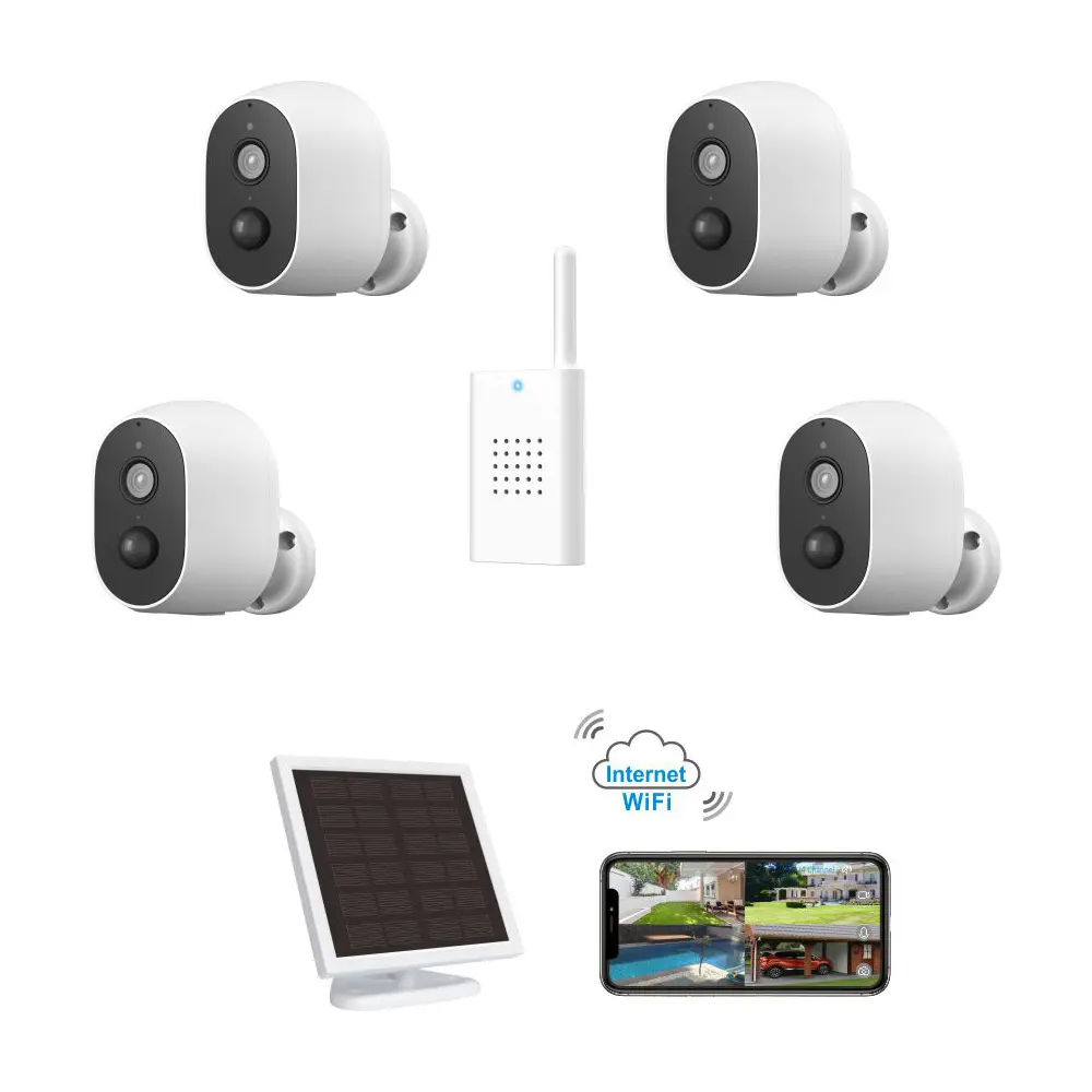 Indoor/Outdoor Smart Home Security Camera with Night Vision and 2-Way Audio